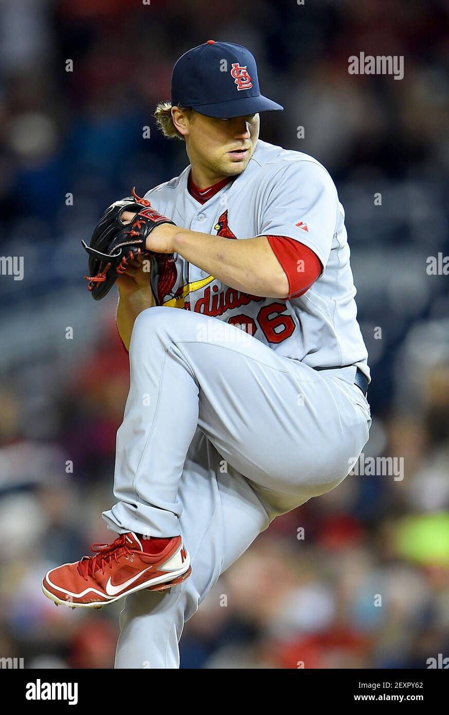 St. Louis Cardinals relief pitcher Trevor Rosenthal (26) delivers ...