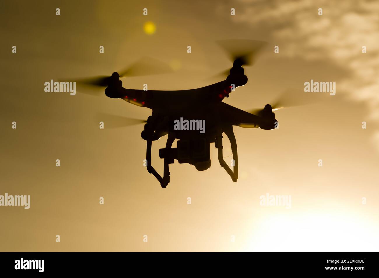 Aerial Drone Flying Through Air Stock Photo - Alamy