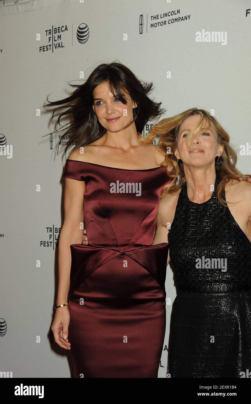 L-R: Katie Holmes, Karen Leigh Hopkins attend the Miss Manners Premiere ...