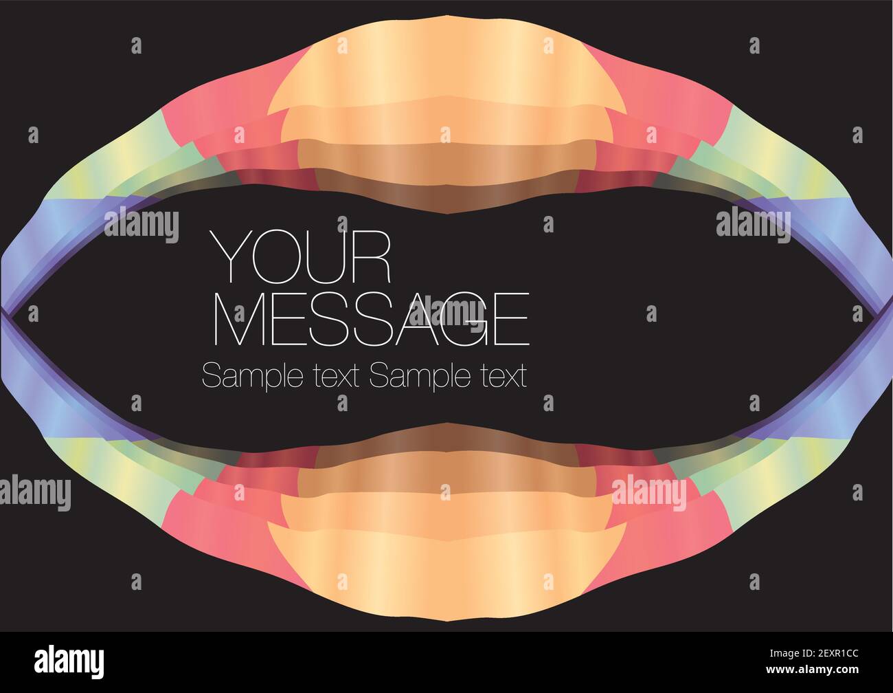 Colorful wave layout design with own area for own text. Vector ...