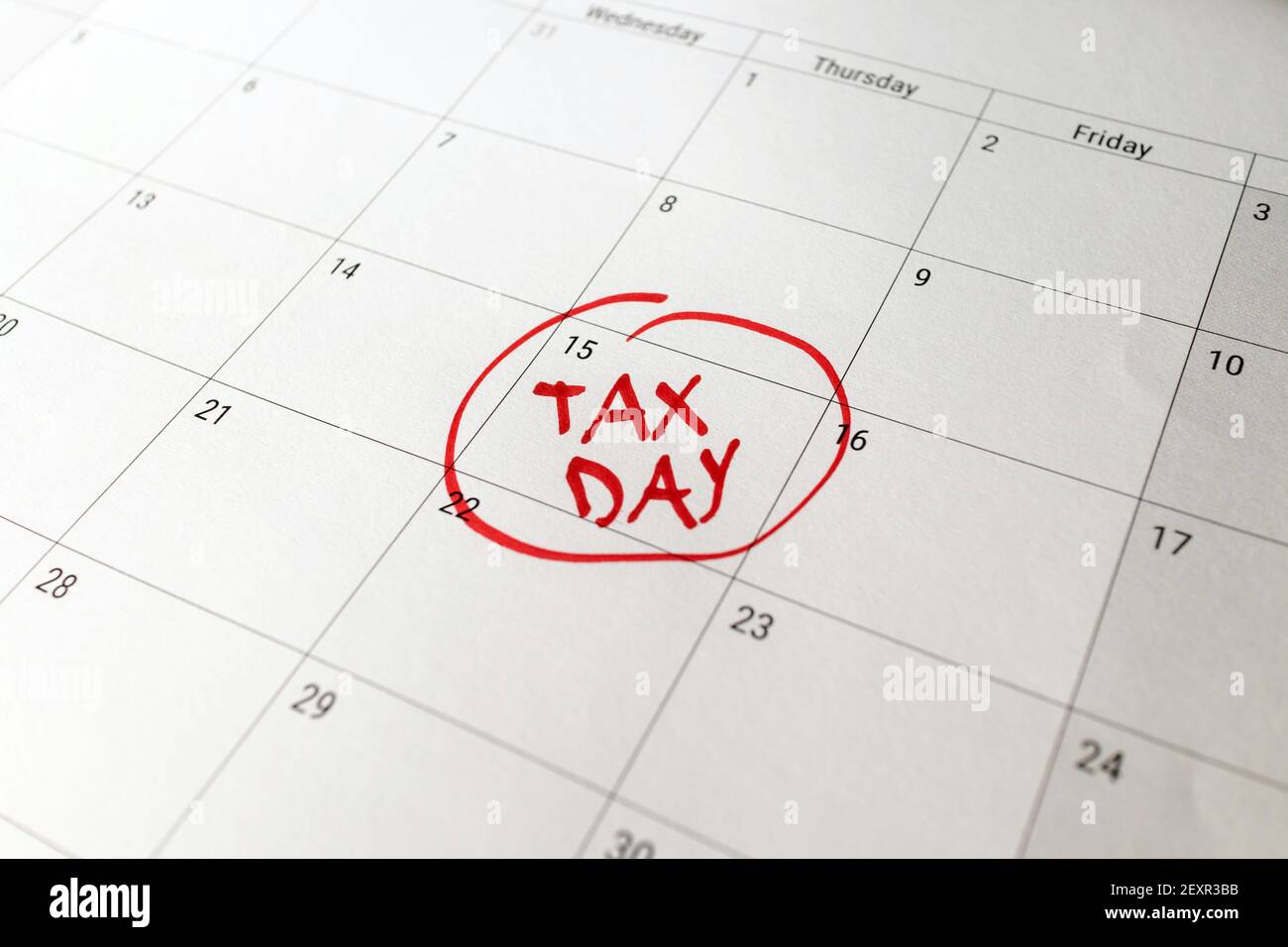 April deadline hi-res stock photography and images - Alamy