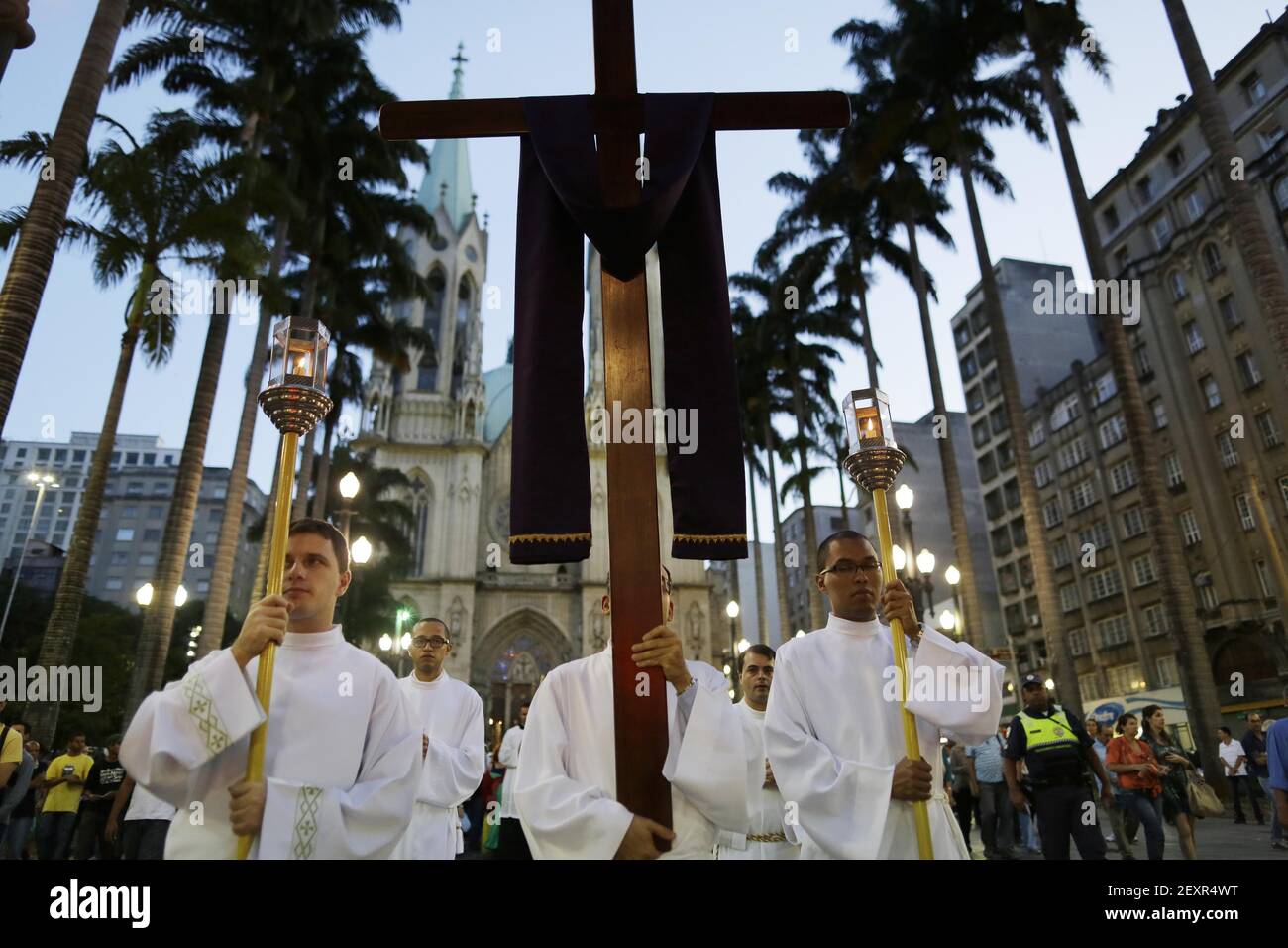 Easter celebration in Sao Paulo, on April 19, 2014. Photo by Nelson ...