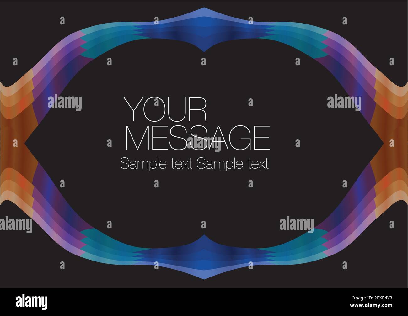 Colorful wave layout design with own area for own text. Vector ...