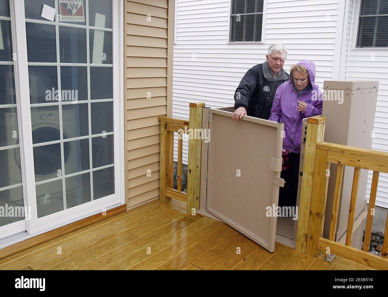Helen Capelli-Brehm, 74, right, and her husband Thomas Brehm, 71, get ...