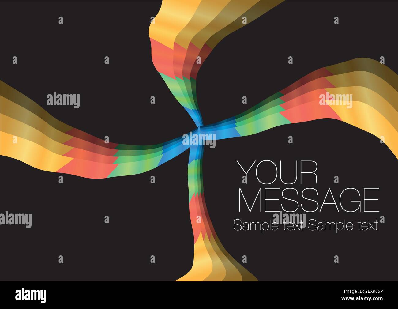 Colorful wave layout design with own area for own text. Vector ...