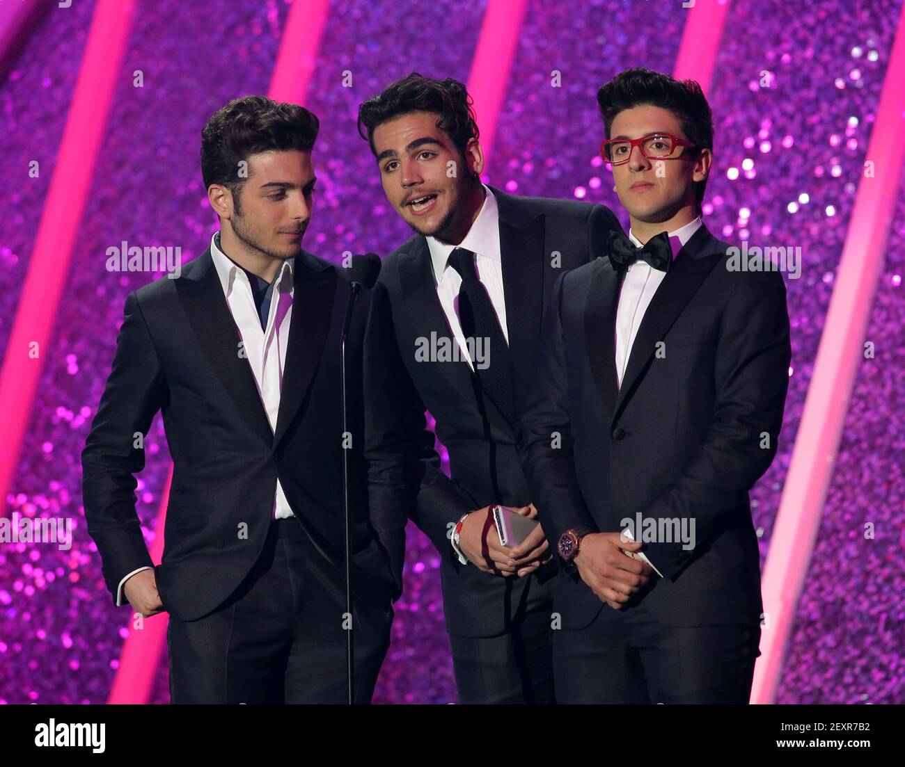 IL Volo are seen in the stage during the Billboard Latin Music Awards ...