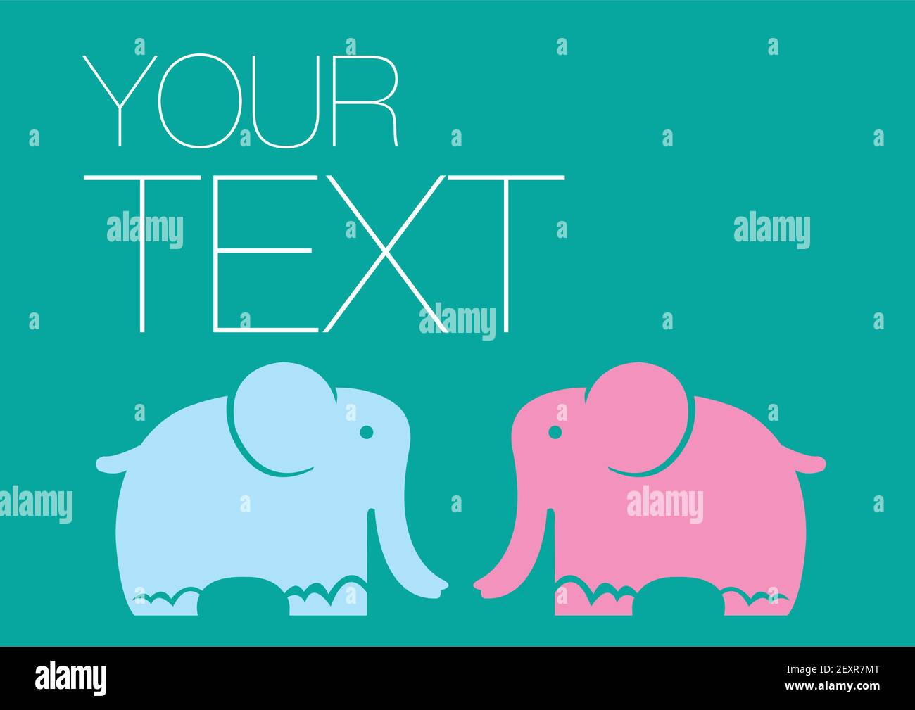 Two Elephant Logo Healthcare Nursing Two Elephants With Rainbow Design