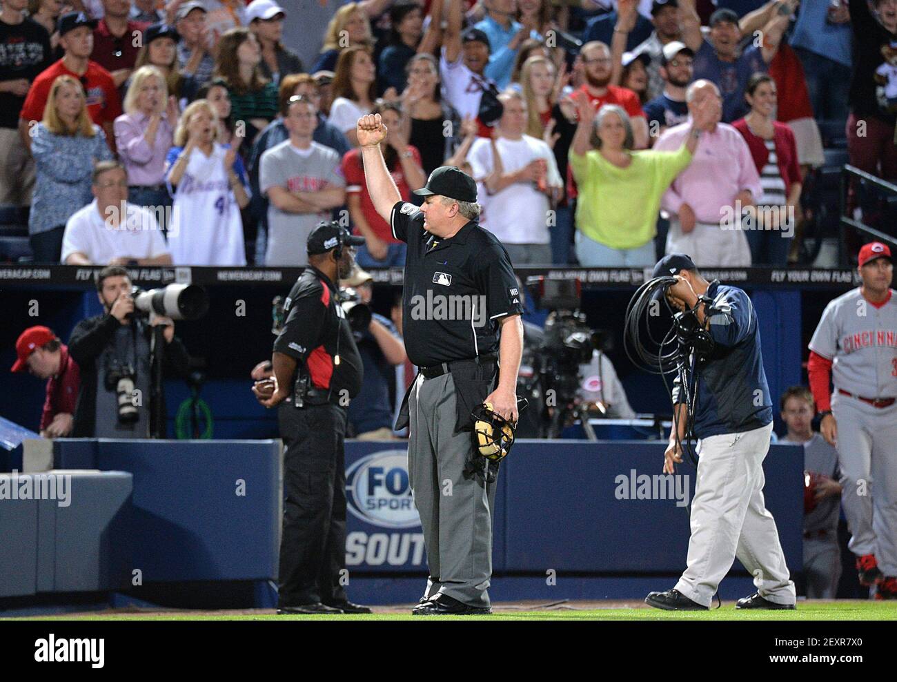 Baseball home plate umpire signals High Resolution Stock Photography ...