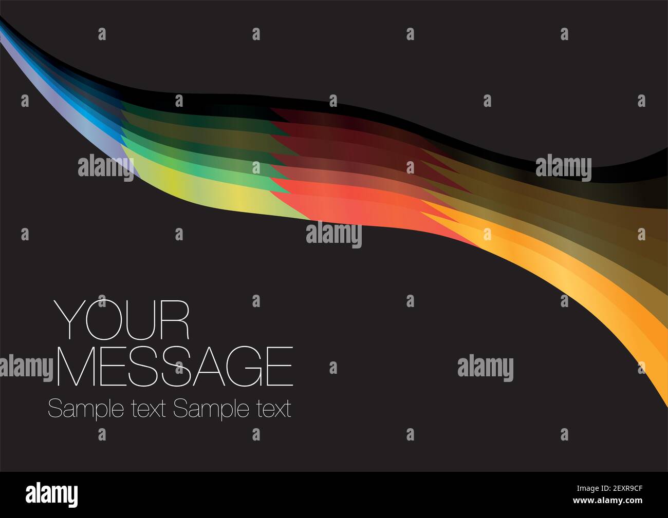 Colorful wave layout design with own area for own text. Vector ...