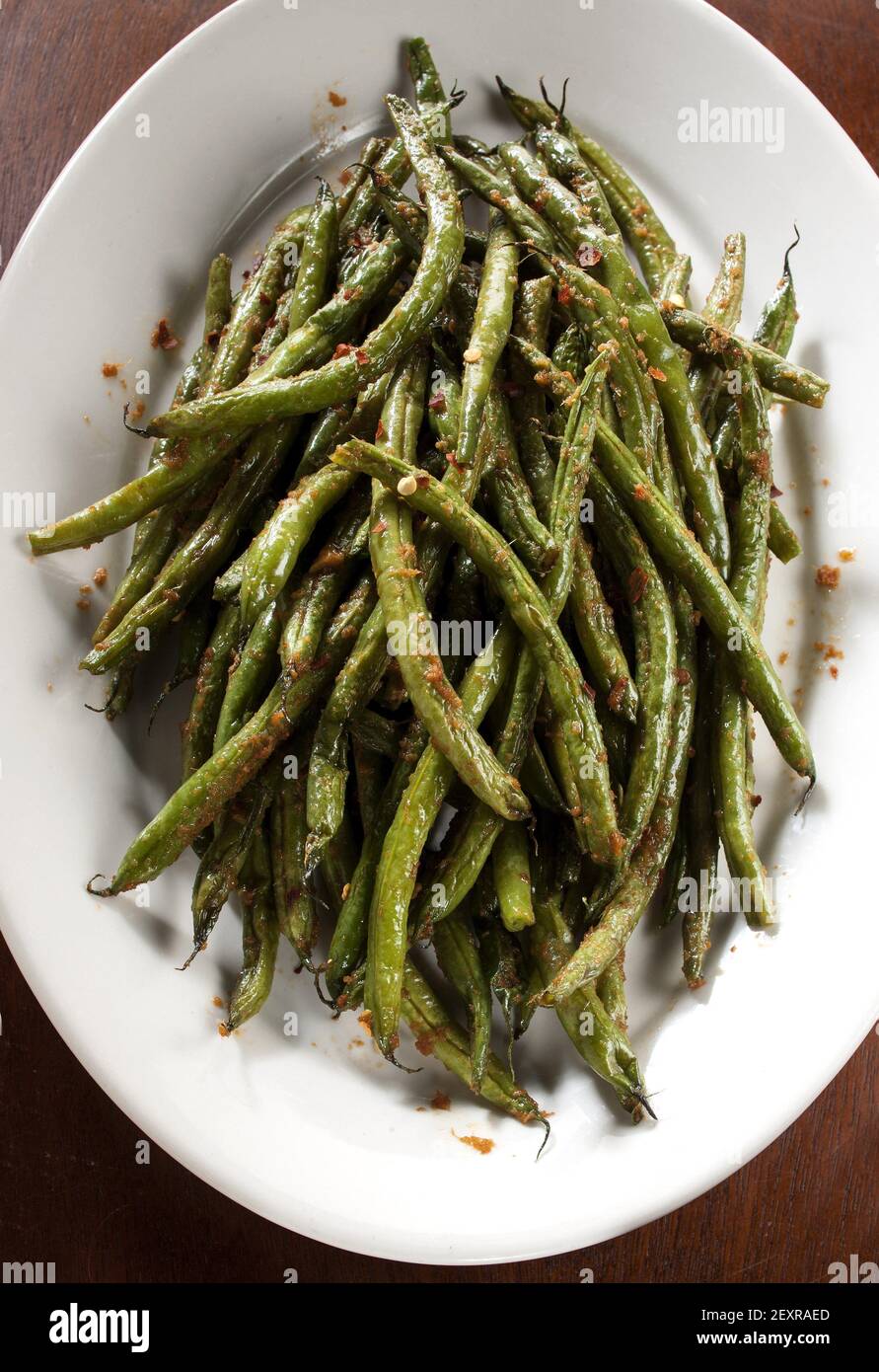 Roasted or stir-fried green beans turn wrinkly which one would think ...