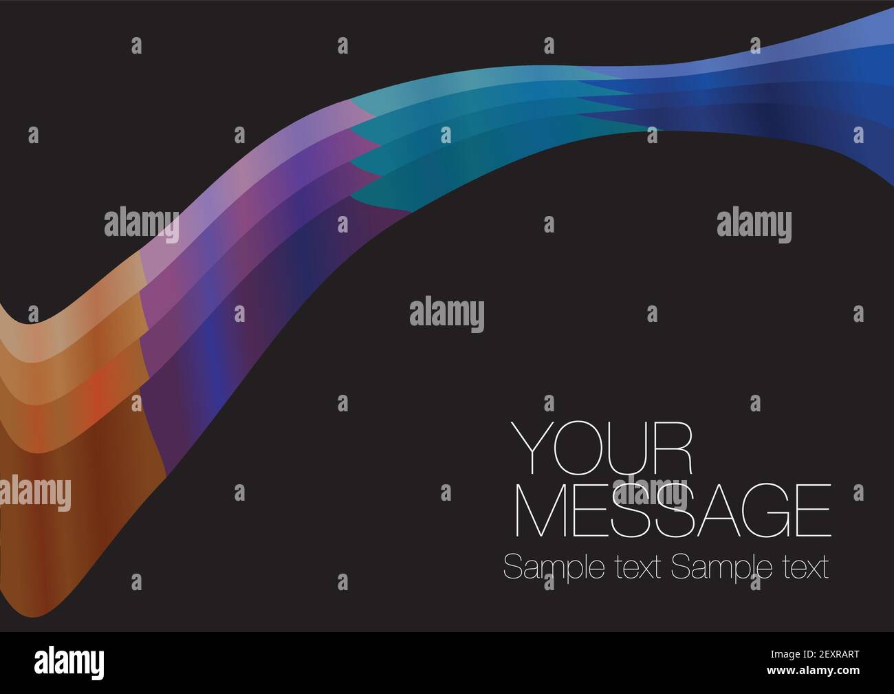 Colorful wave layout design with own area for own text. Vector ...