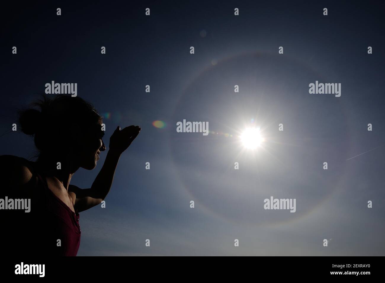 Kimberley Daglen views the solar halo over North Portland, Oregon on ...