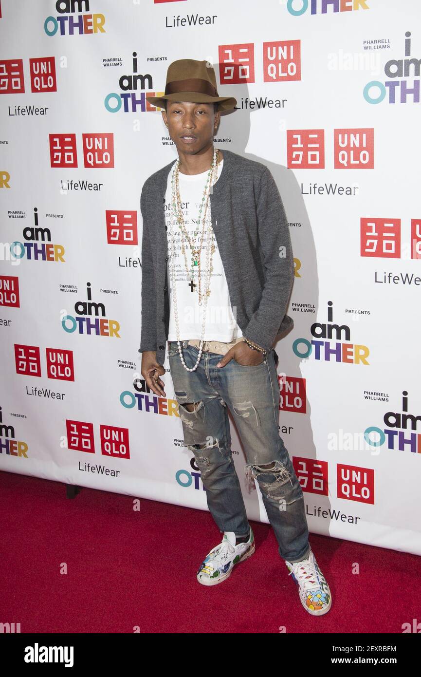 Pharrell Williams attends the Pharrell Williams UNIQLO "I Am Other ...