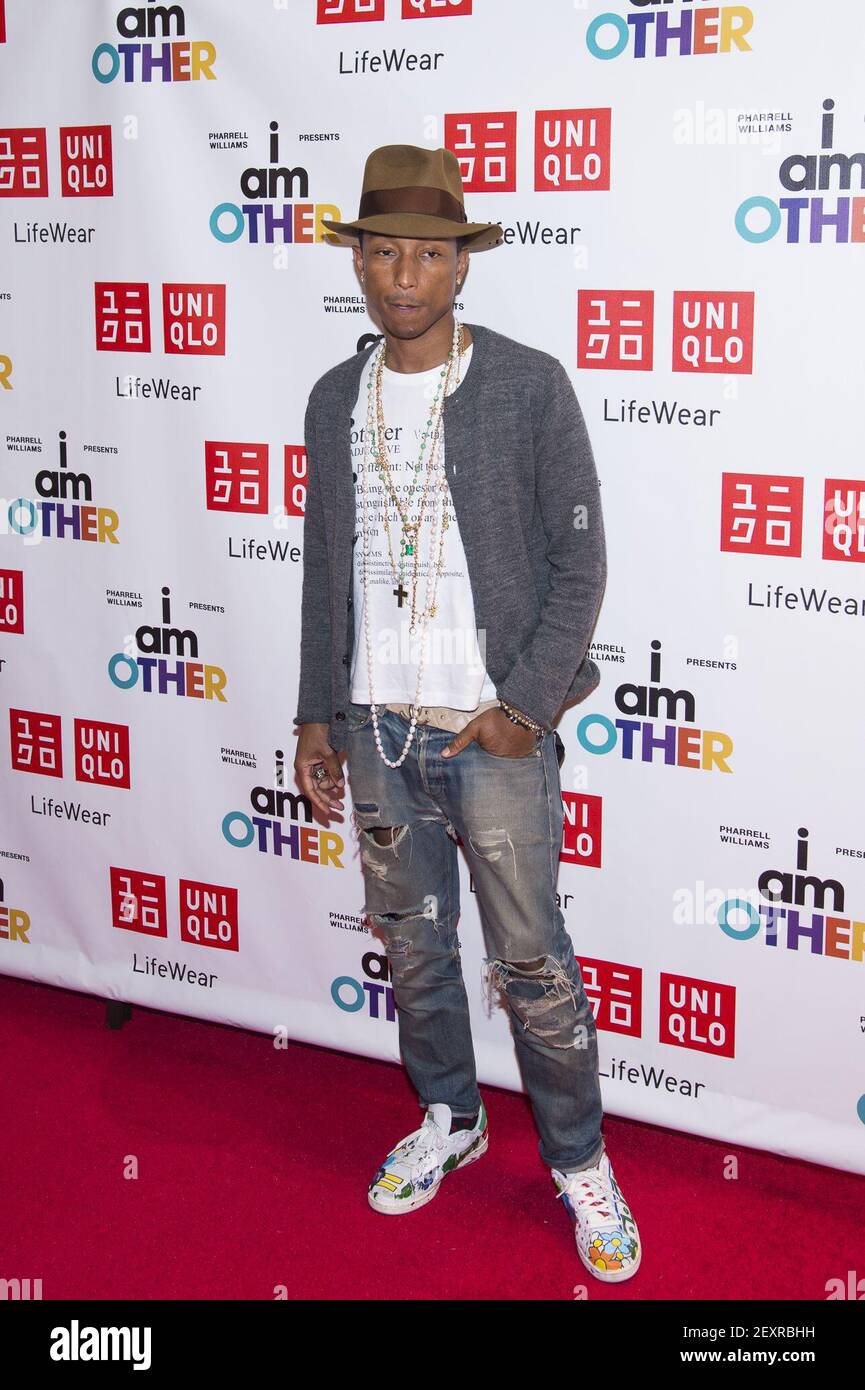 Pharrell Williams attends the Pharrell Williams UNIQLO "I Am Other ...