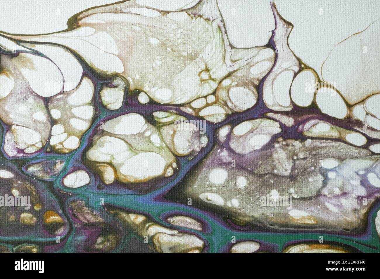 Abstract fluid art background beige and blue colors. Liquid acrylic ...