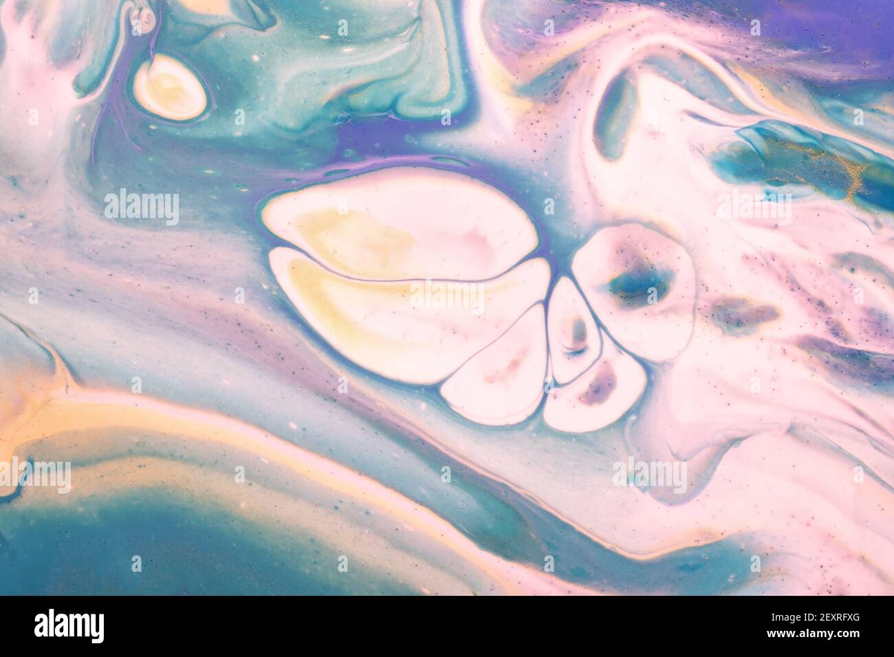 Abstract fluid art background light blue and white colors. Liquid ...