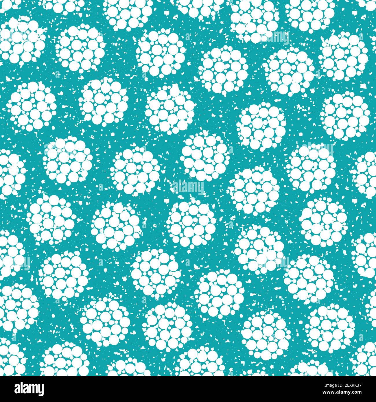 Abstract snowball seamless vector pattern background. White circles ...