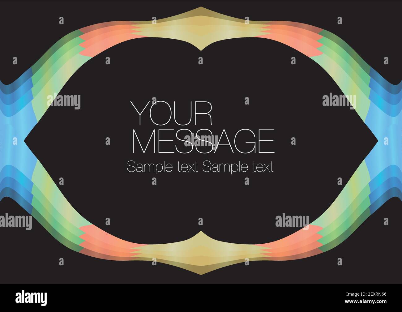 Colorful wave layout design with own area for own text. Vector ...