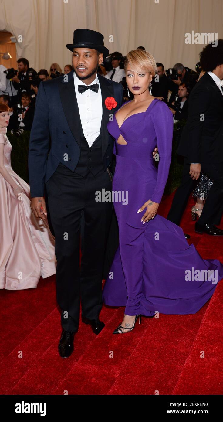 Knicks Forward Carmelo Anthony and his wife LaLa Anthony attend the ...