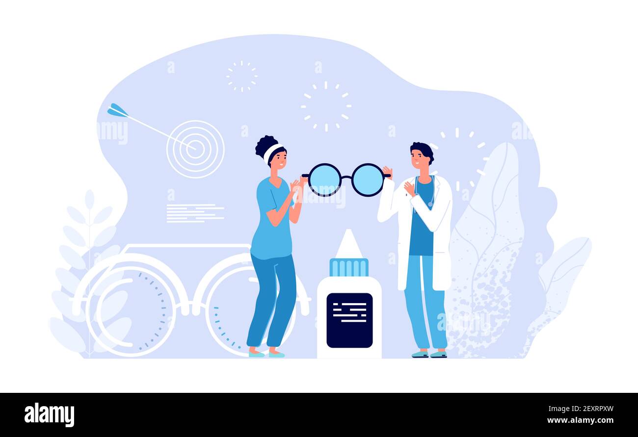 Ophthalmologists characters. Ophthalmology clinic vector concept ...