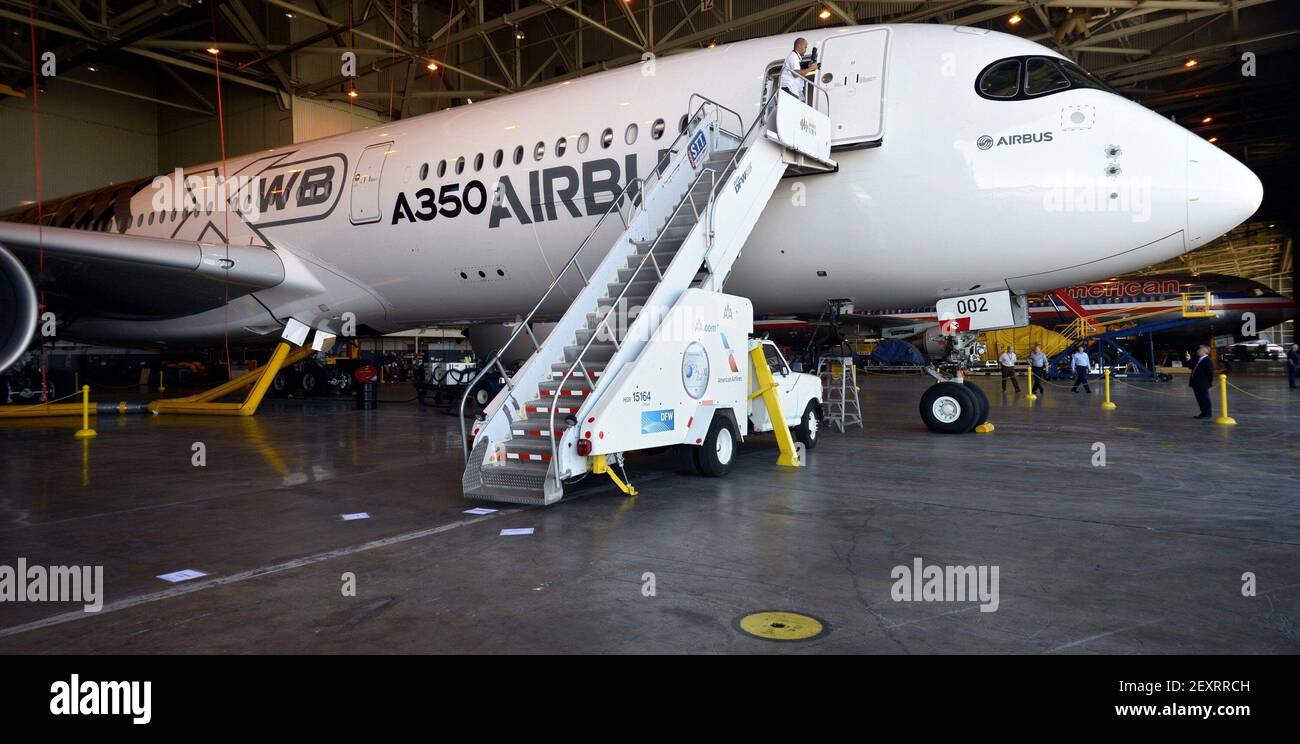 Groups of American Airlines employees got the chance to see an A350 ...