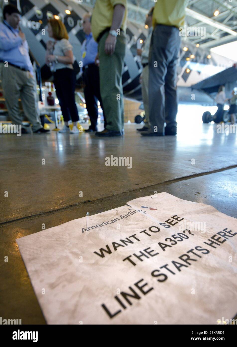 Groups of American Airlines employees got the chance to see an A350 ...