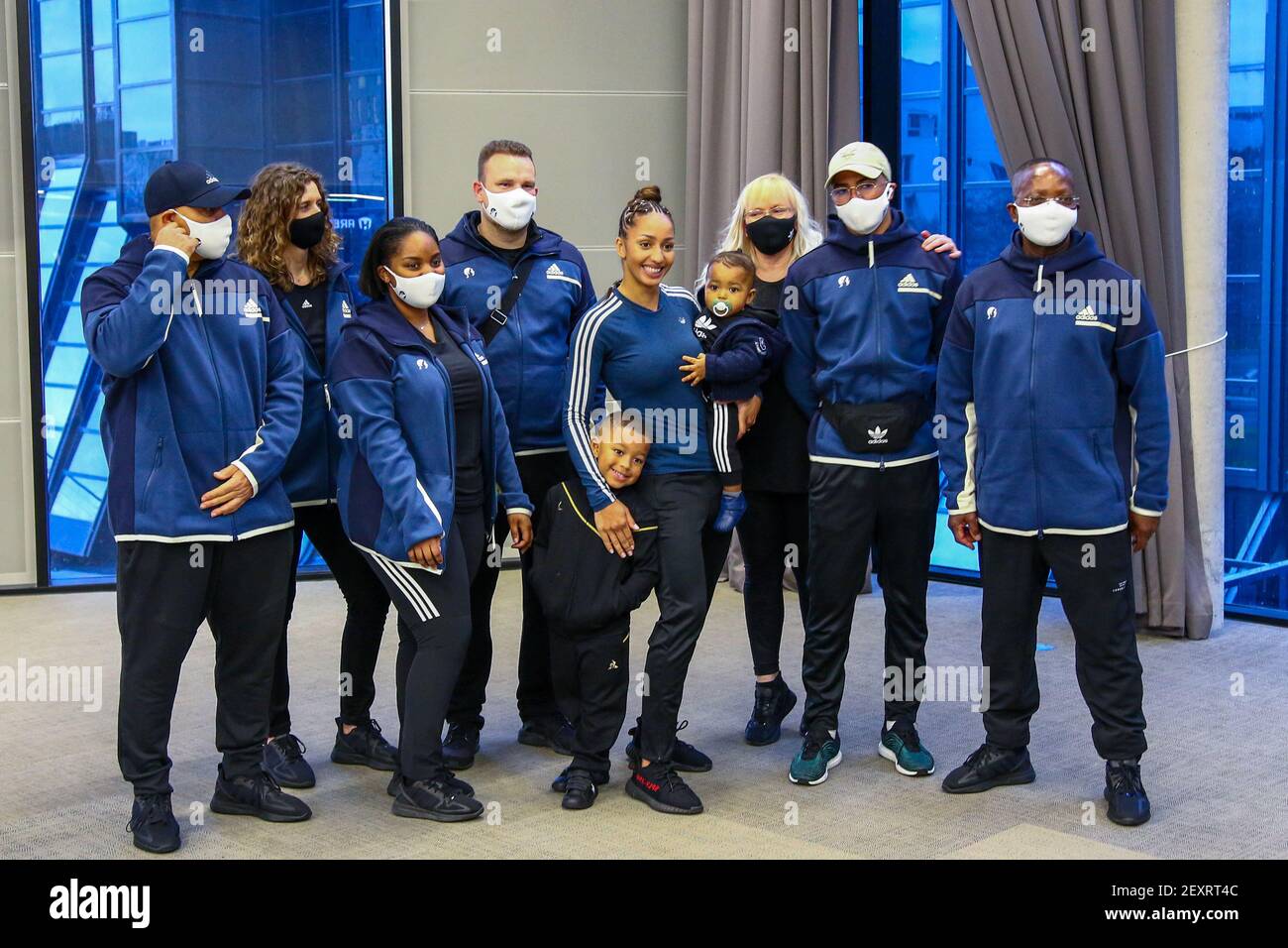 French boxer Estelle Yoka Mossely, Olympic Champion in Rio, surrounded ...