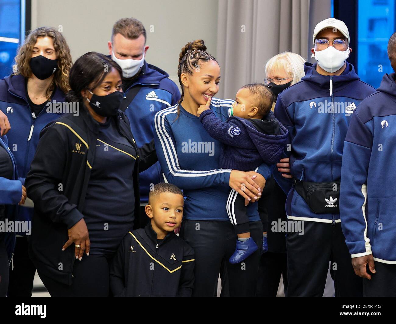 French boxer Estelle Yoka Mossely, Olympic Champion in Rio, surrounded ...