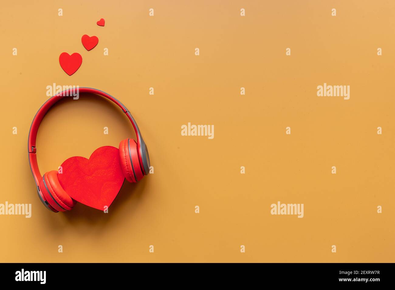I Love Music Headphones Wallpaper