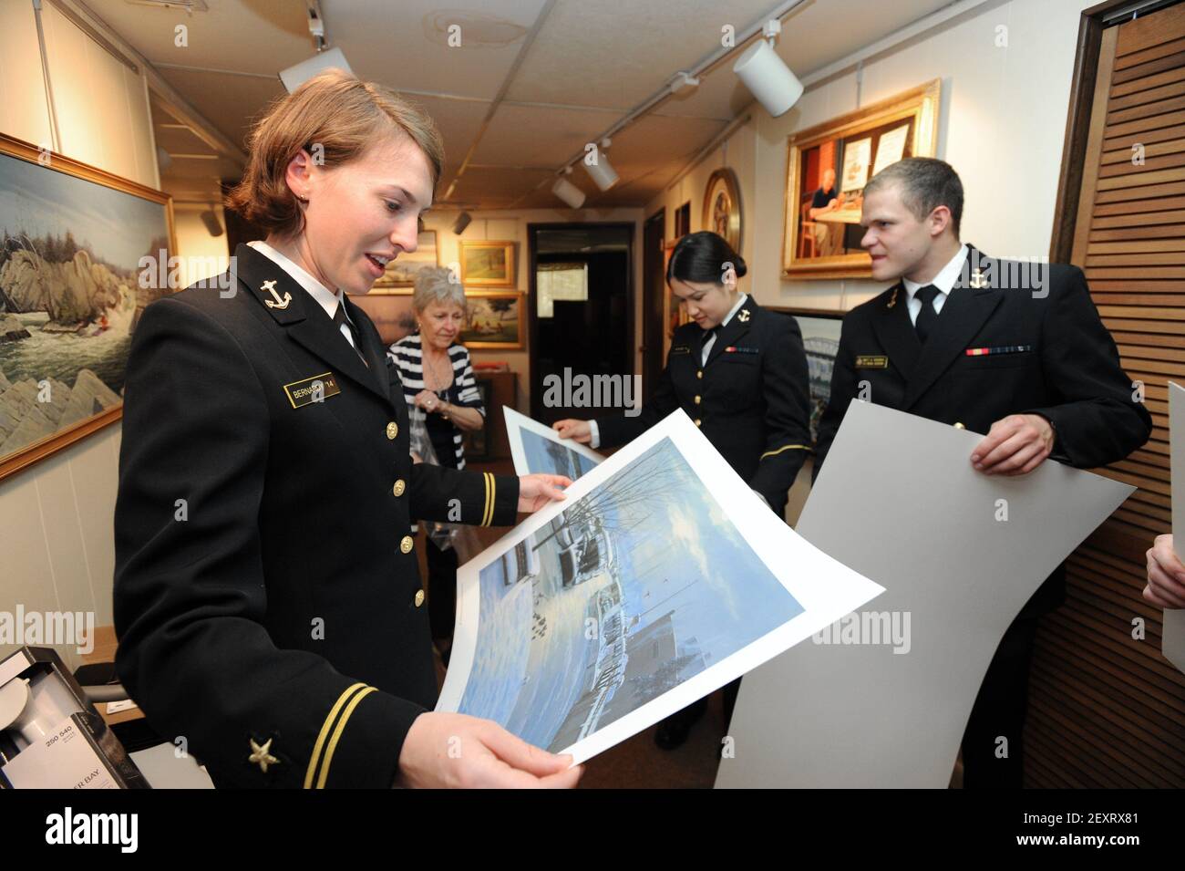 USNA Midshipmen Kimberly Bernardy, from left, Sarah Howard and Matt ...