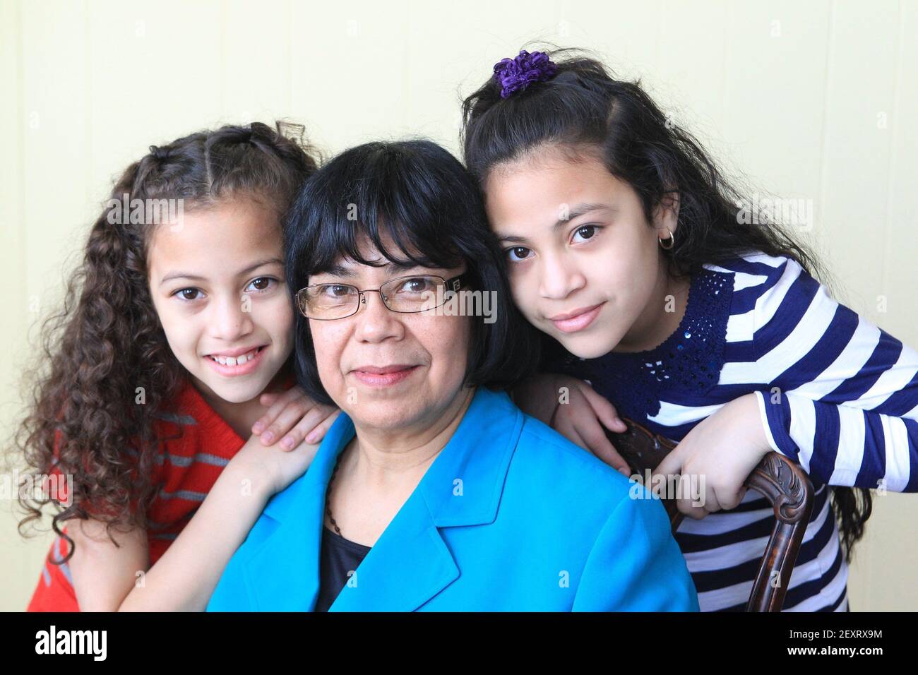 Maria Turcios, center, is shown with her granddaughters Brianna Munoz ...