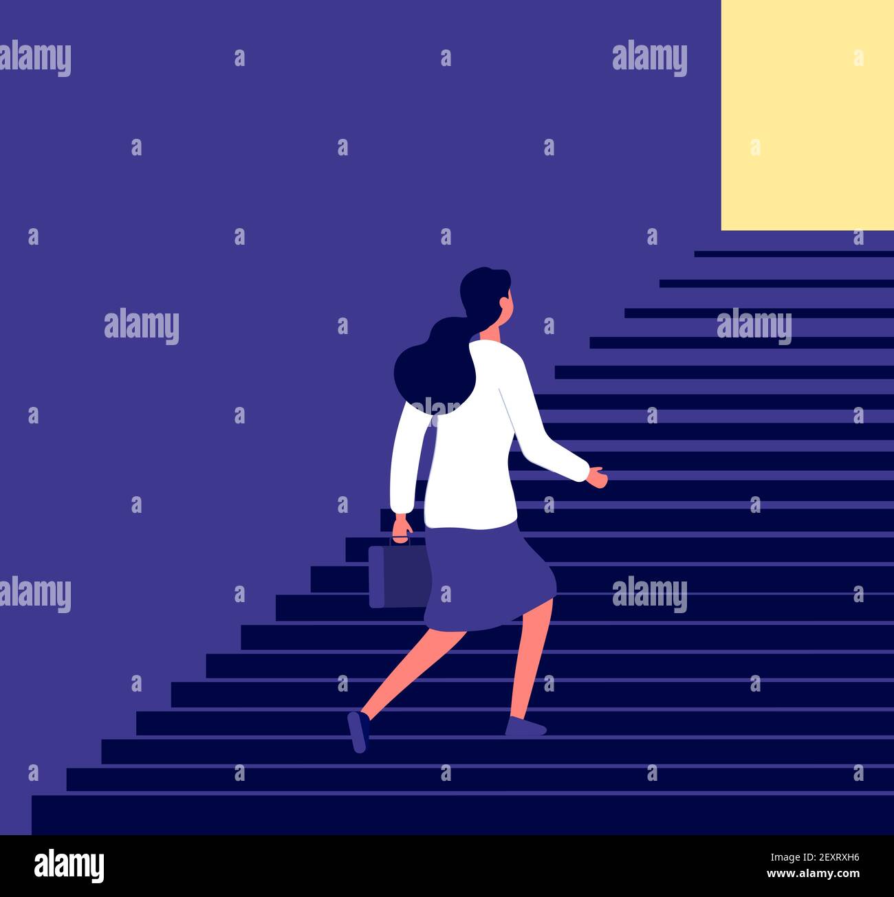 Walking up stairs Stock Vector Images - Alamy