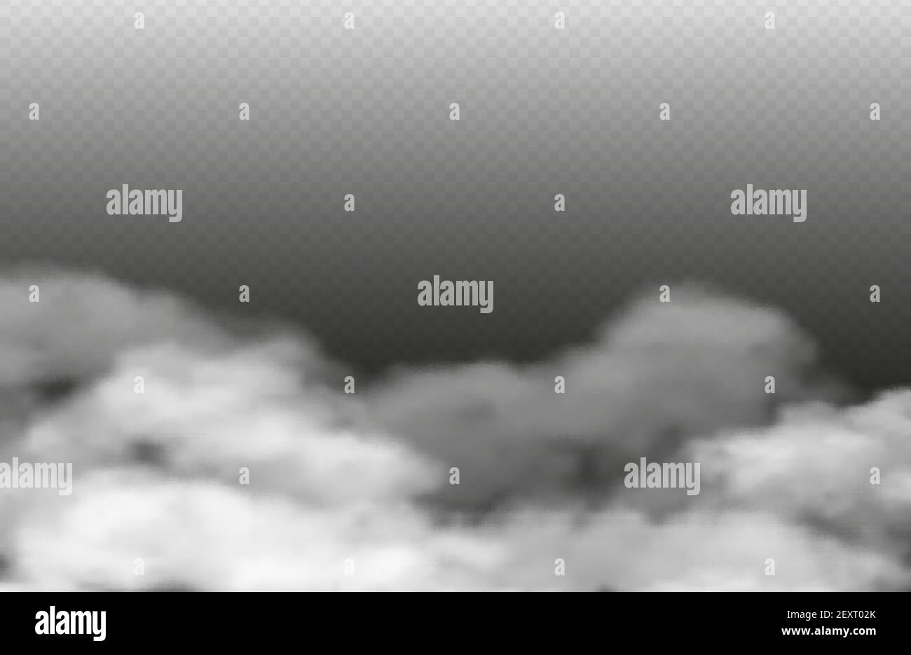 Grey fog. Vector smoke or mist isolated on transparent background ...