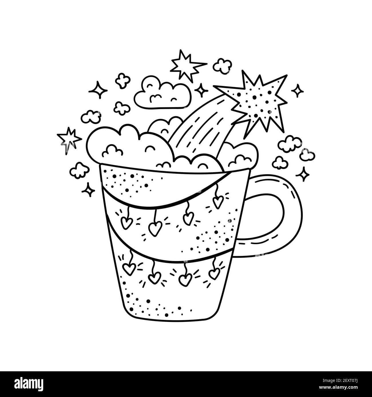 Magic cup illustration Black and White Stock Photos & Images - Alamy