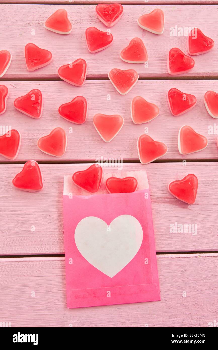 Fruit jelly in the shape of a heart Stock Photo - Alamy