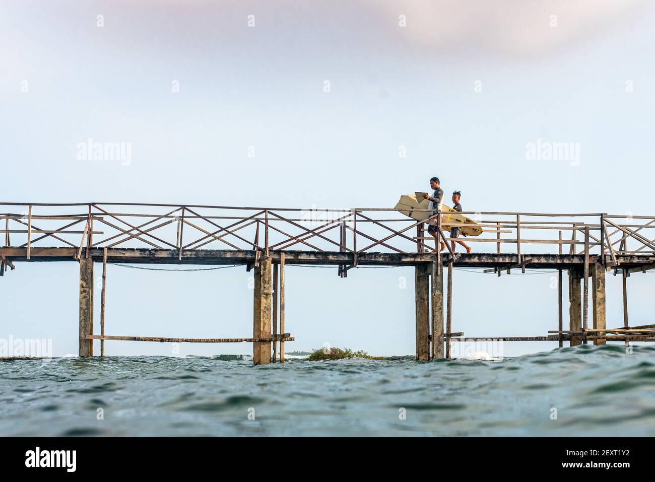 Cloud 9 Cloud9 Tower Surf Spot Siargao Island The Philippines Stock ...