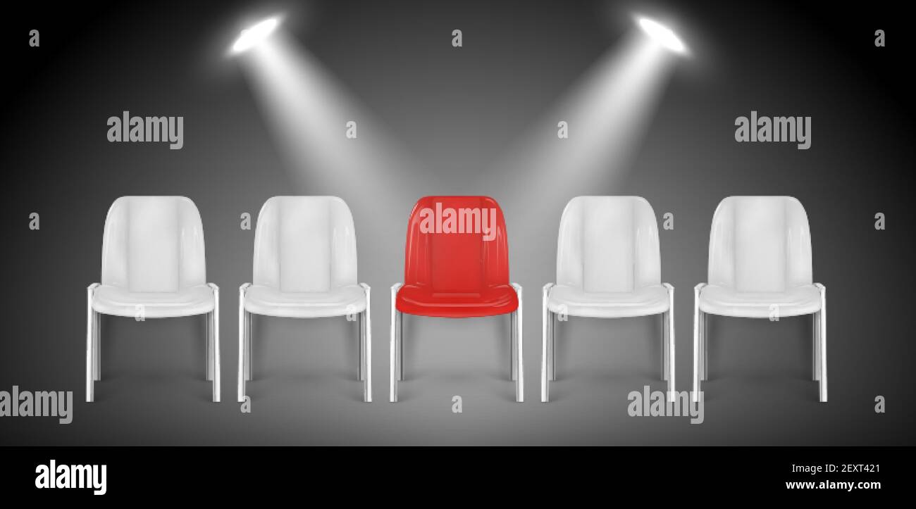 Vacant chairs. Hiring vector concept. Job recruiting. Job chair empty ...