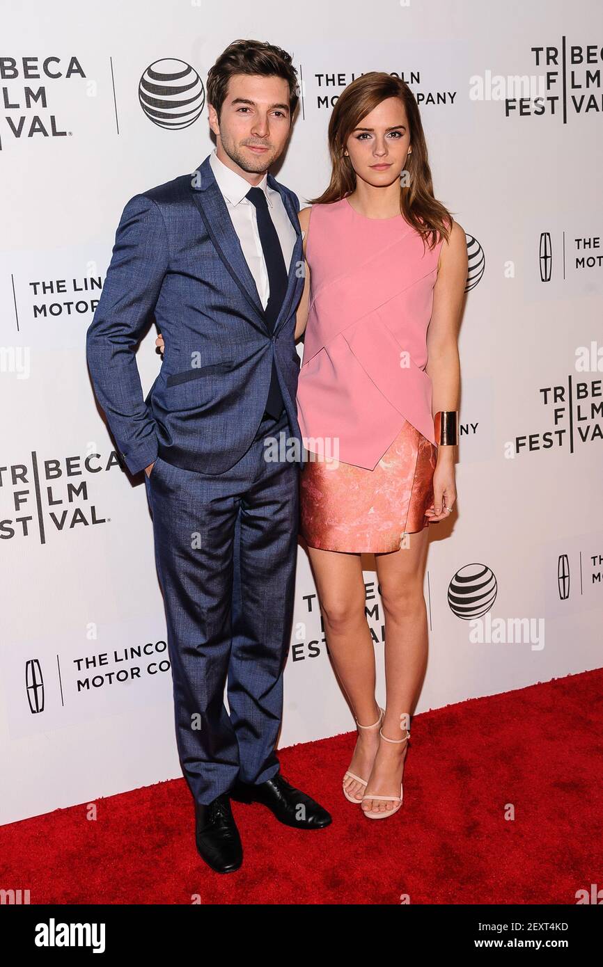 20 April 2014 - New York, New York- Roberto Aguire, Emma Watson. 2014 Tribeca Film Festival ...