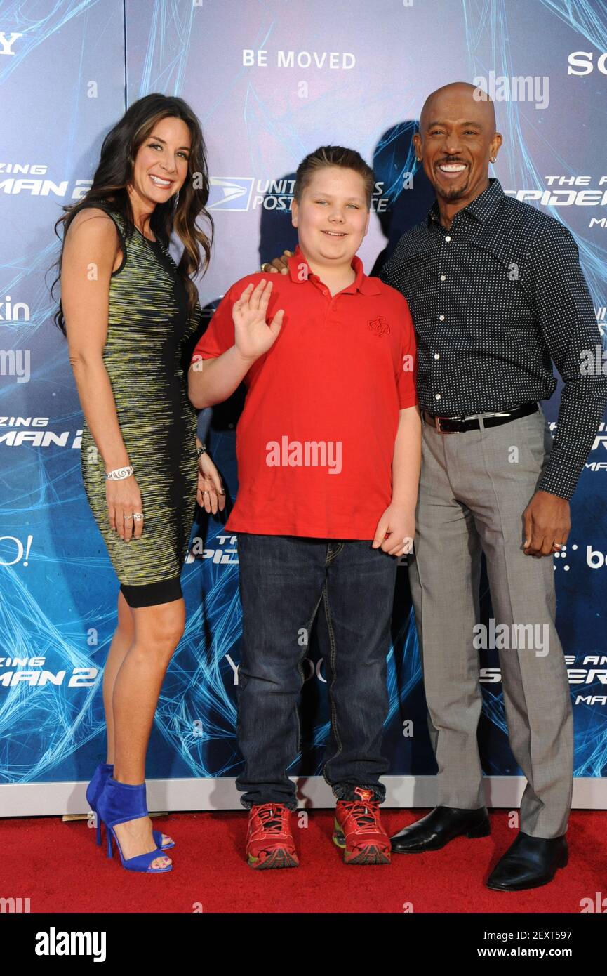 Tara Fowler, Montel Williams and Nephew attends The Amazing Spider-Man ...