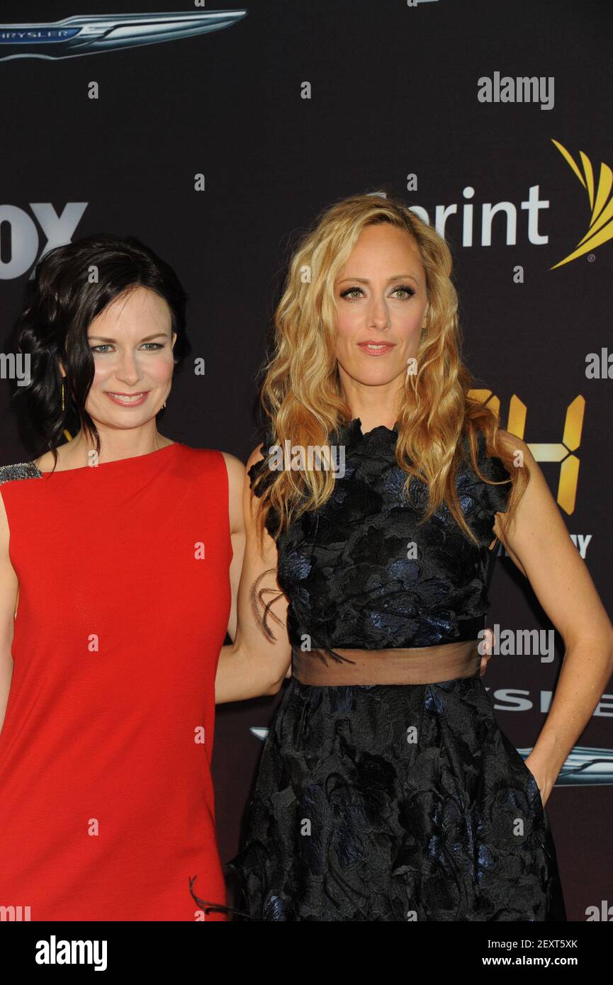 L-R: Mary Lynn Rajskub, Kim Raver attend the 24 Live Another Day World ...