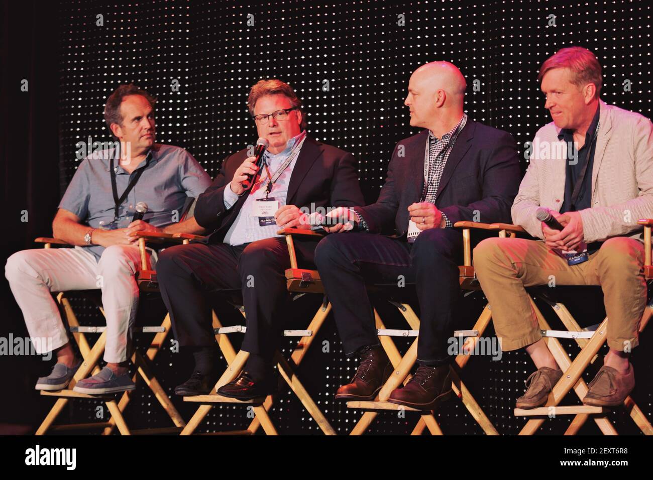 Hugo Matheson, David Burke, Alan Jackosn, and Spike Gjerde attend a ...