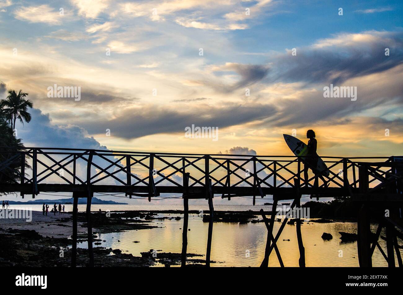 Cloud 9 Cloud9 Tower Surf Spot Siargao Island The Philippines Stock ...