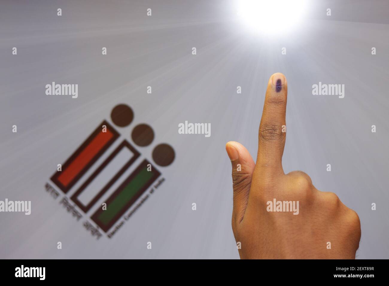 Indian Voter Hand with voting sign and ink pointing vote for India ...