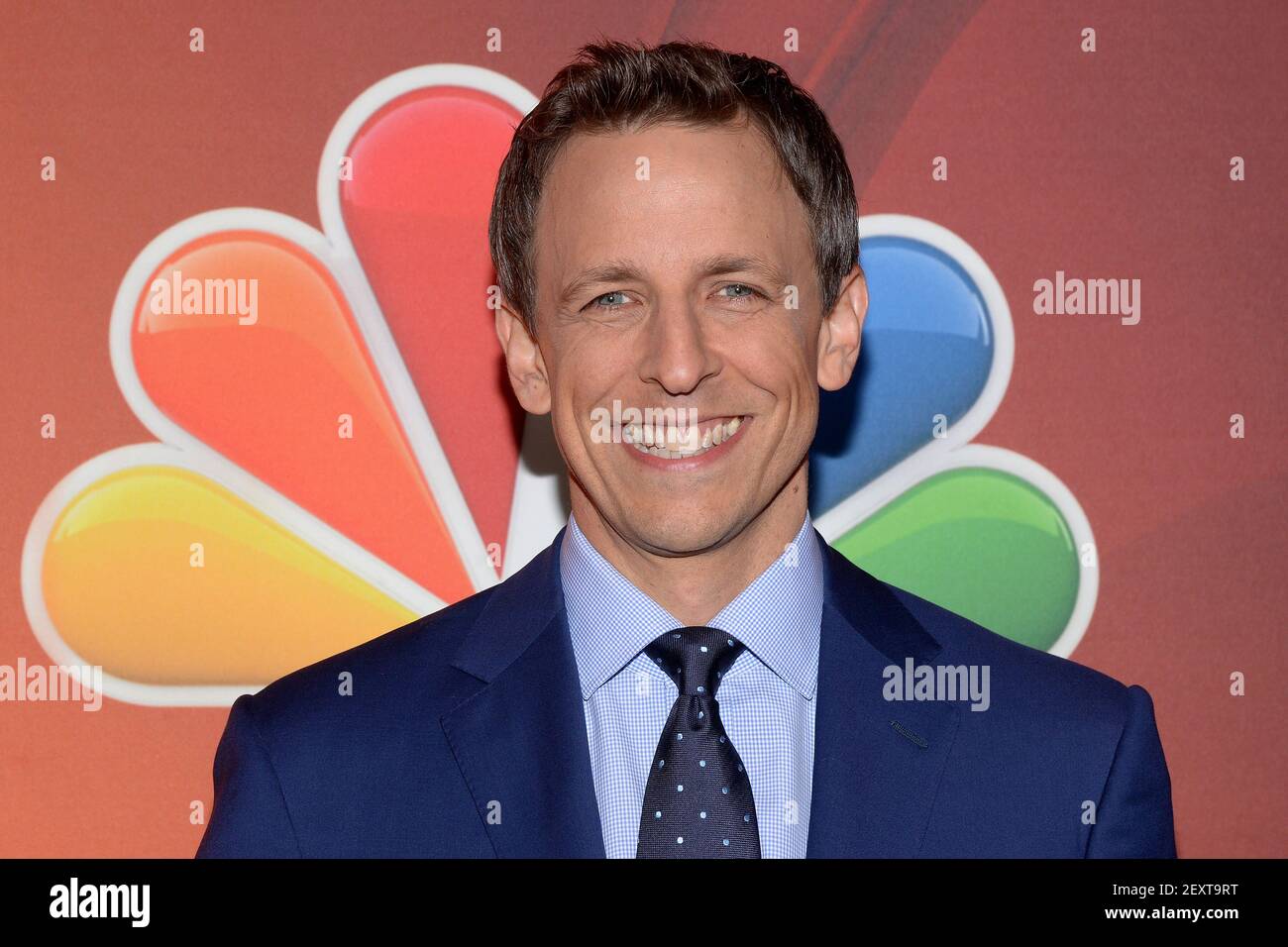 Late Night Host Seth Meyers attends the 2014 NBC Upfront Presentation ...