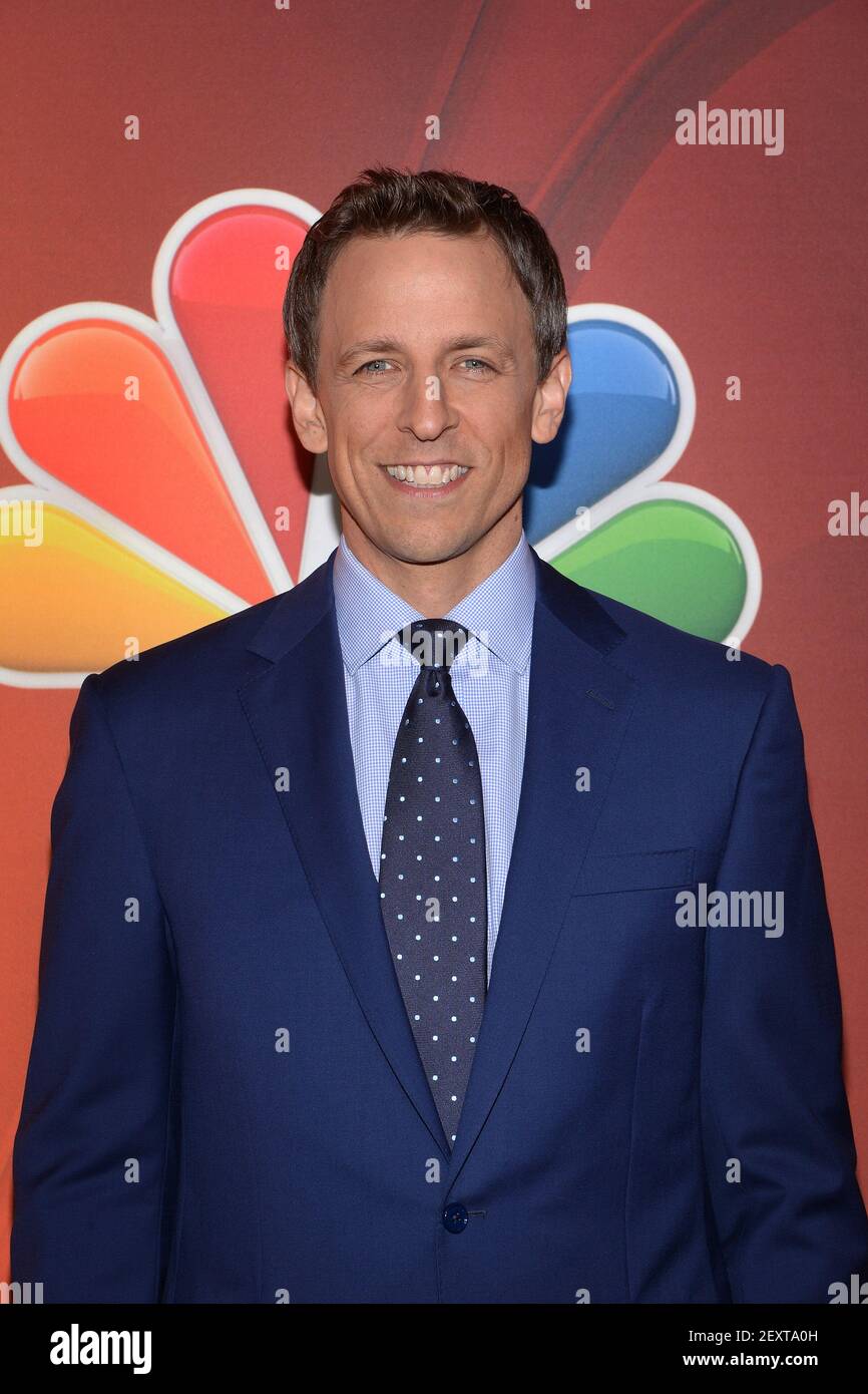 Late Night Host Seth Meyers attends the 2014 NBC Upfront Presentation ...