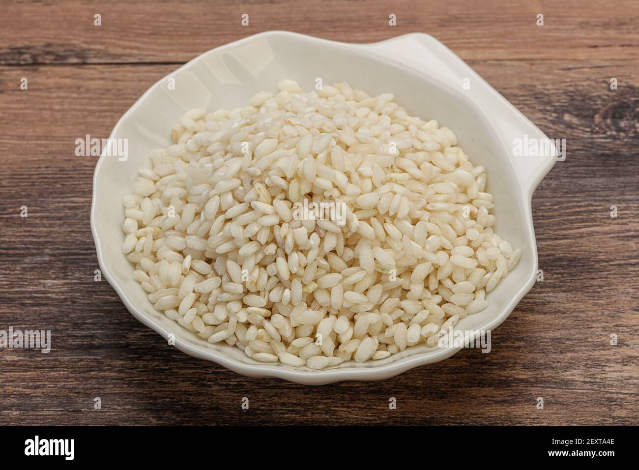 Raw Italian arborio rice for Risotto Stock Photo - Alamy