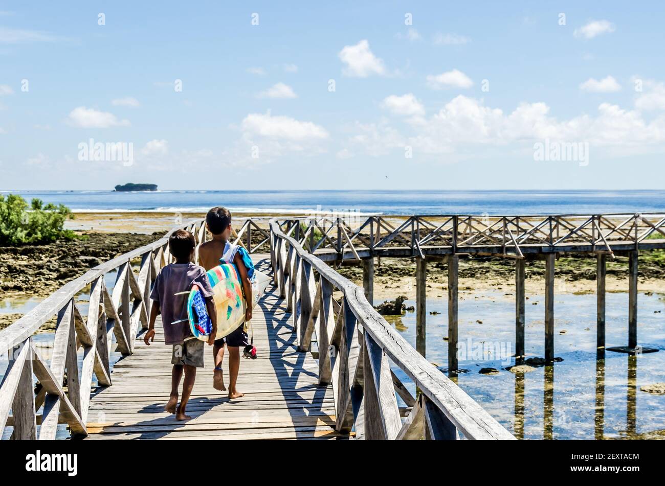 Cloud 9 Cloud9 Tower Surf Spot Siargao Island The Philippines Stock ...
