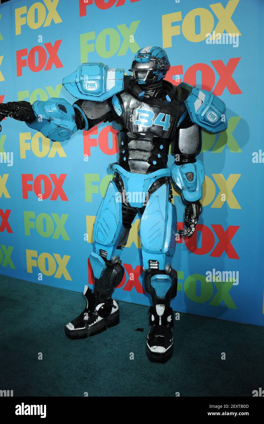 Cleatus the Robot attends the 2014 Fox Upfront Presentation, held at ...