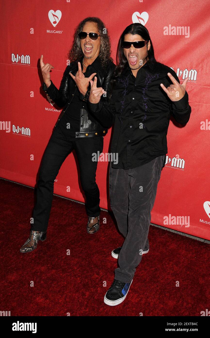 12 May 2014 - Los Angeles, California - Kirk Hammett, Robert Trujillo, Metallica. 10th Annual ...