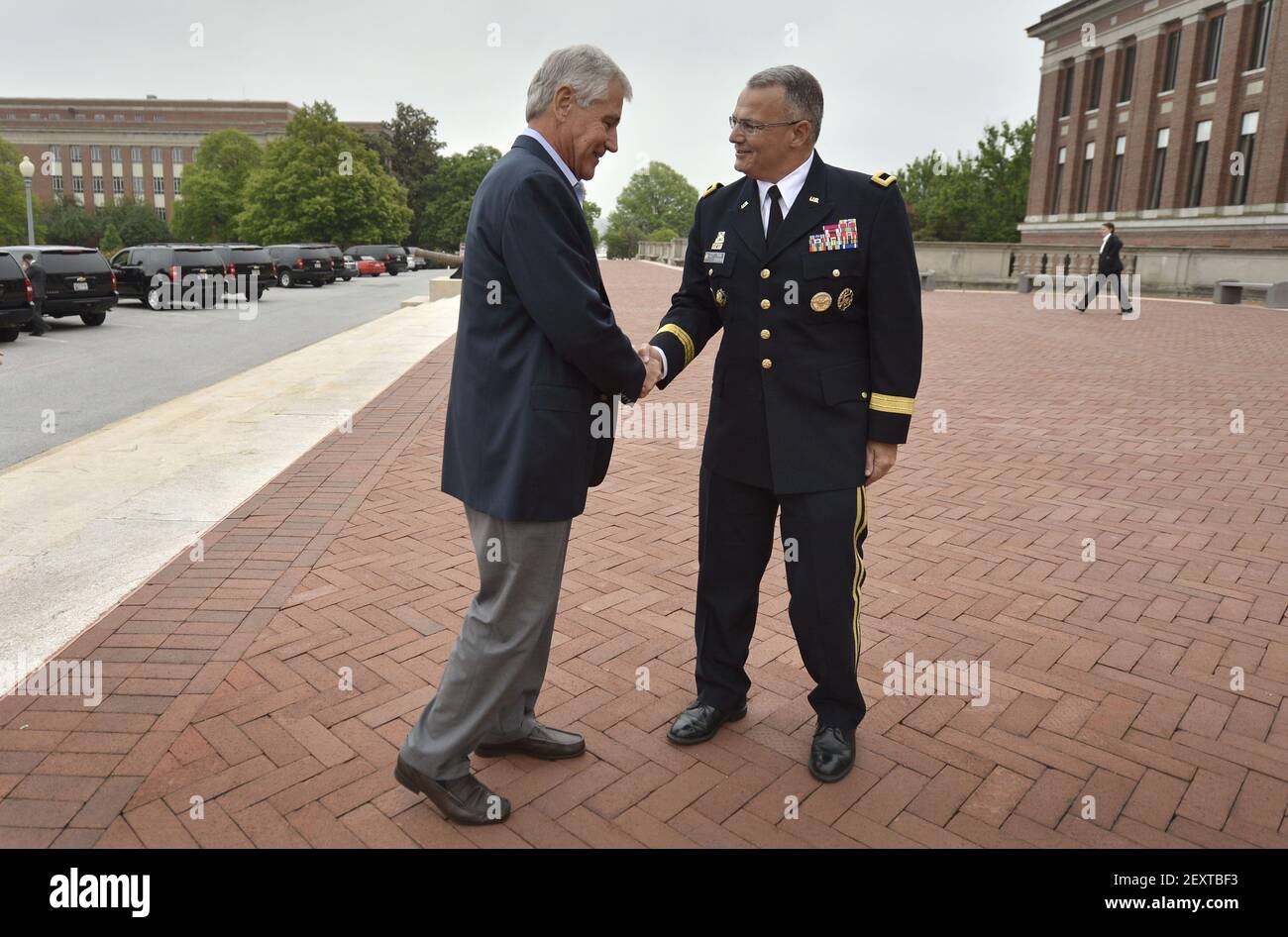 Commandant of the National War College BGen. Tom Cosentino greets ...